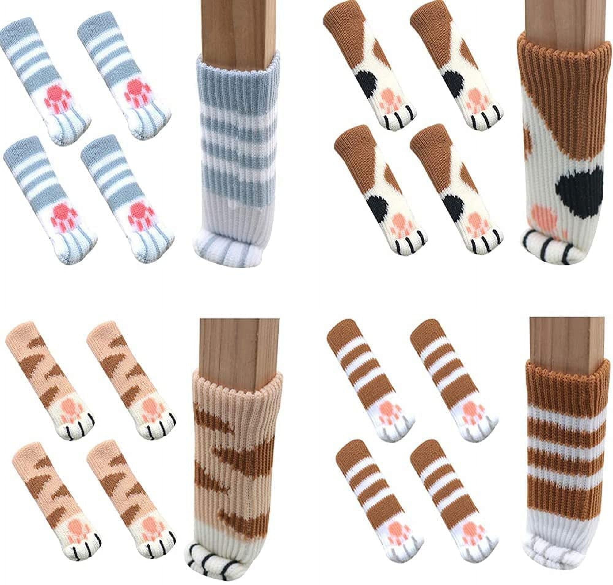 16 Pieces Chair Leg Sock, Chair Sock, Knitted Chair Sock, 4 Patterns ...