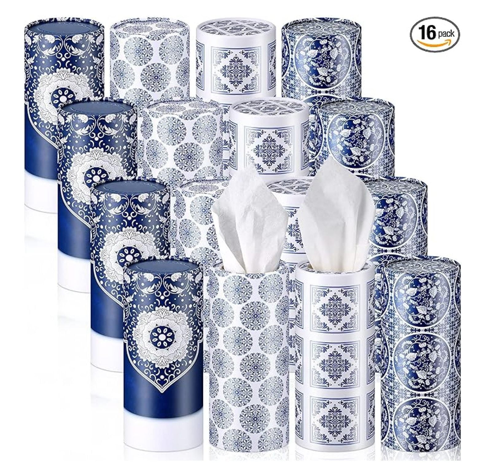 16 Pieces Cylinder Tube Round Tissue Box Holder Car Cup Holder ...
