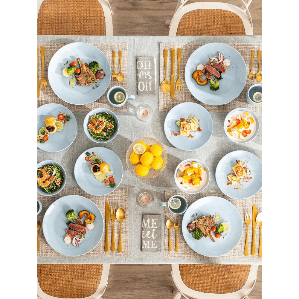 16 Pieces Dinnerware Set Purple Sets, Dinner Plates, Dessert Plates ...