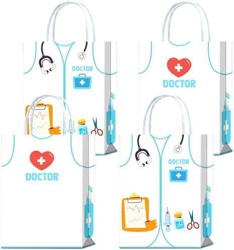 16 Pieces Doctor Birthday Goodie Bags,Nurse Costume Vest Gift Snacks ...