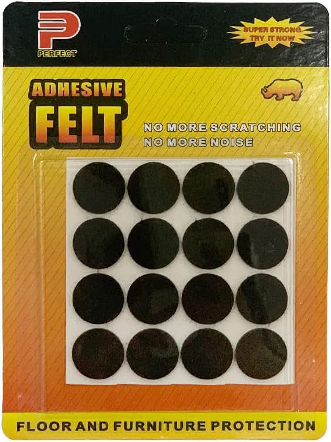 16 Pieces Felt Furniture Pads for Hardwood Floors Round Black Premium ...