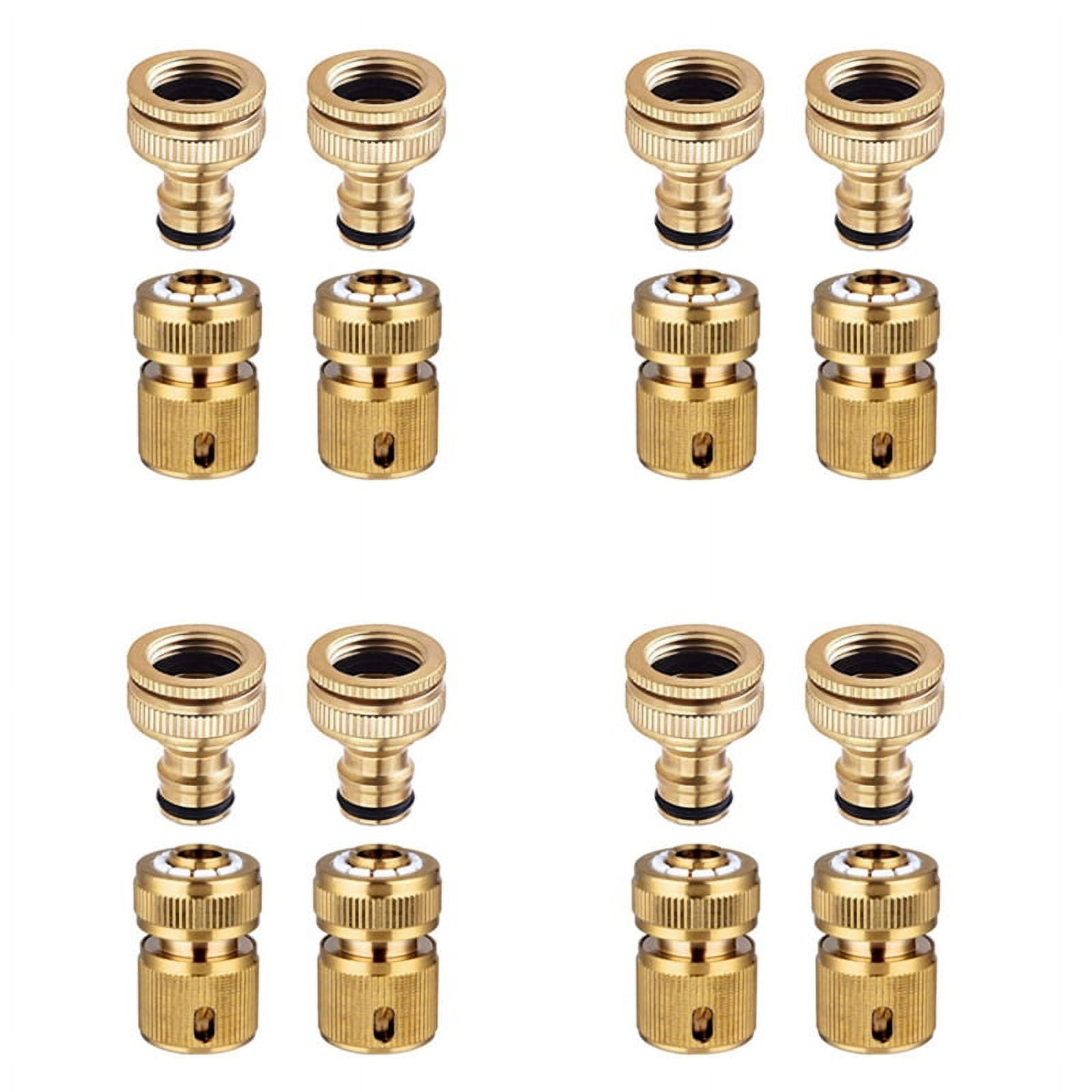 16 Pieces Garden Hose Tap Connector 1/2 Inch and 3/4 Inch Size 2-In-1 ...