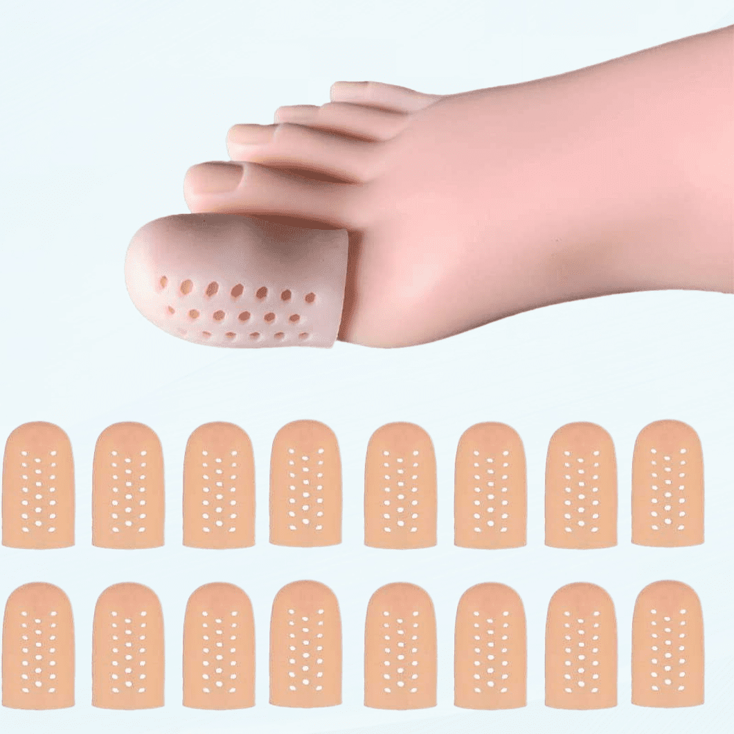 16 Pieces Gel Toe Caps for Big Toe, Breathable Silicone Toe Protector ...