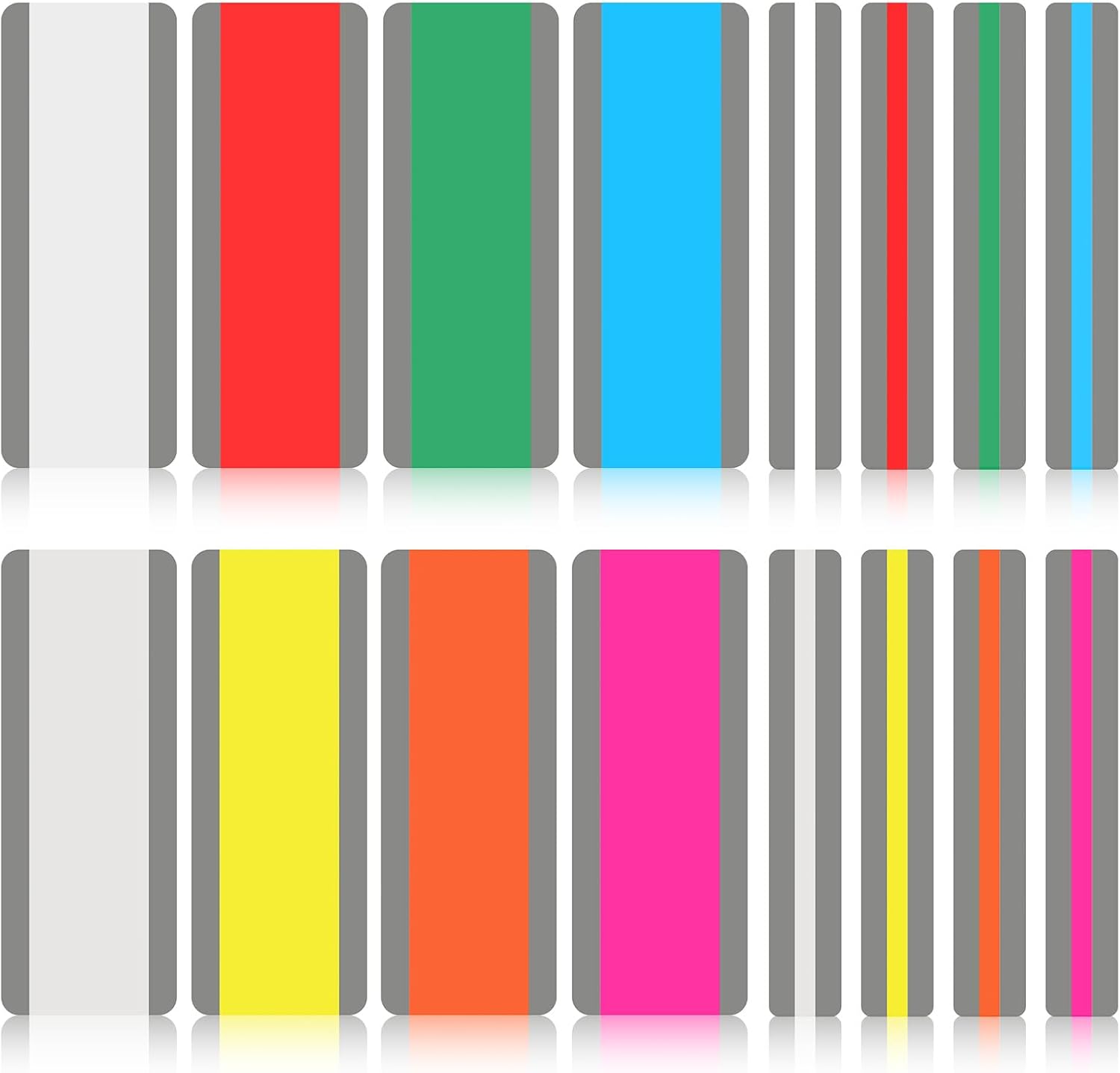 16 Pieces Guided Reading Strips with 2 Sizes, Colored Overlay Dyslexia ...