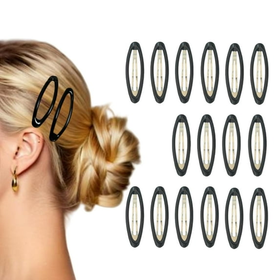 16 Pieces Hair Clips for Thick Hair 2.8 Inch Oval Shape Black XL Hair ...