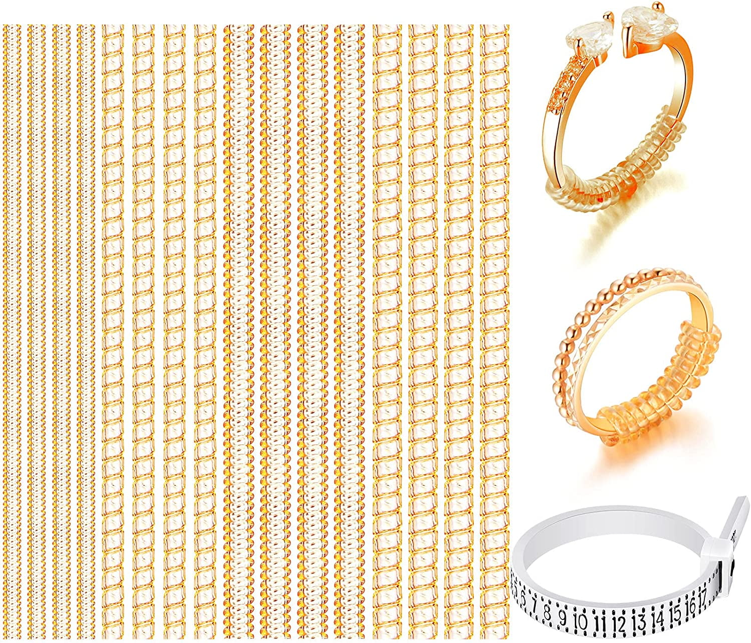 16 Pieces Invisible Ring Size Adjusters Invisible Clip Guard Resizer ...