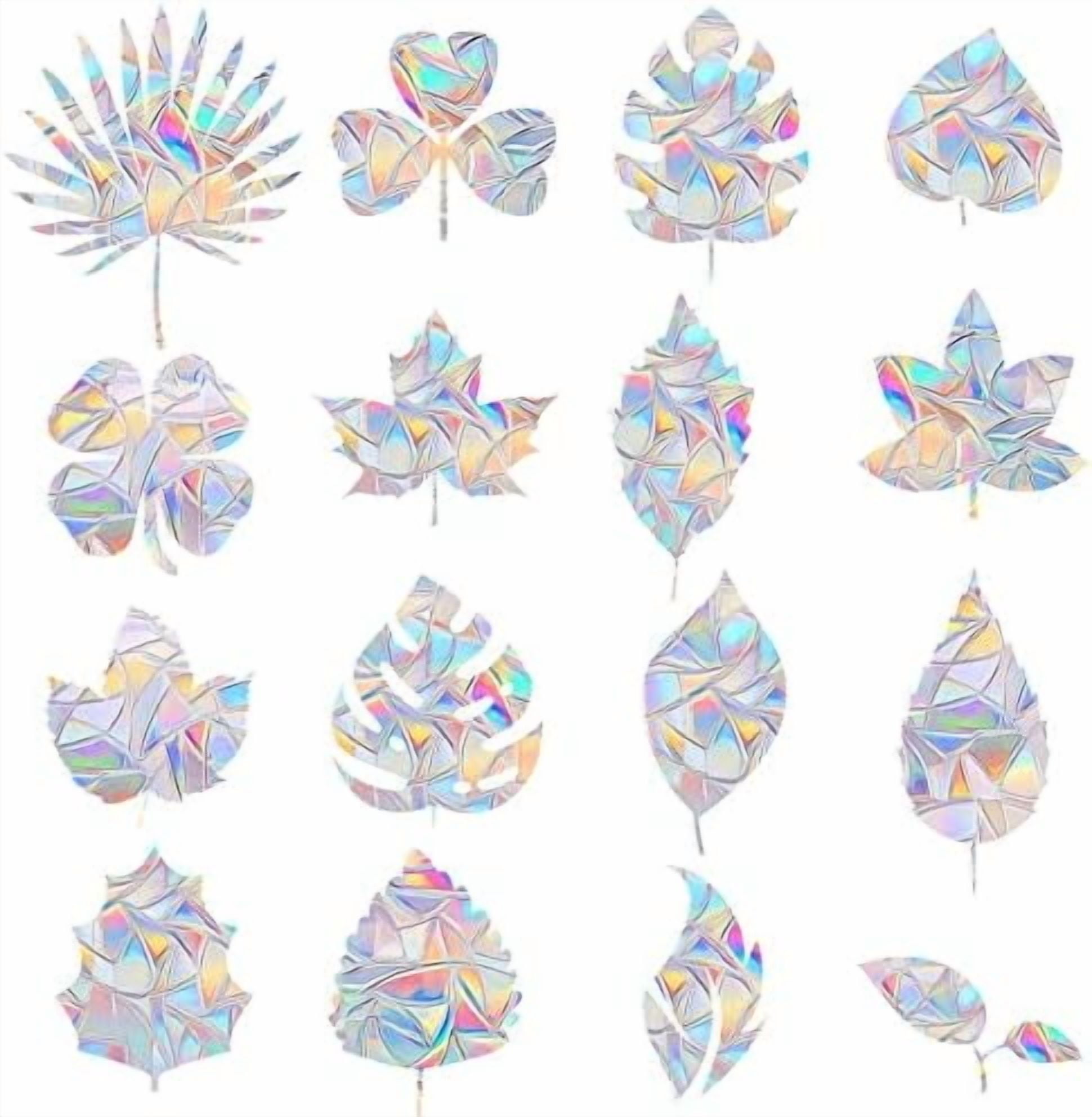 16 Pieces Leaf Window Decals for Bird Strikes - Anti-Collision Clings ...