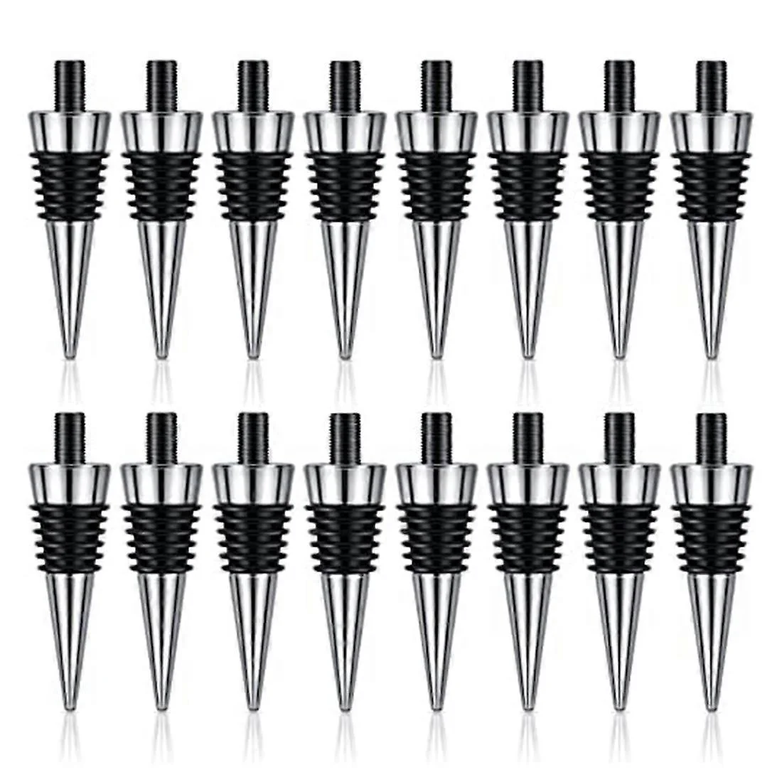 16 Pieces Metal Cork Blank Wine Cork Kit Reusable Wine Cork Insert Set ...