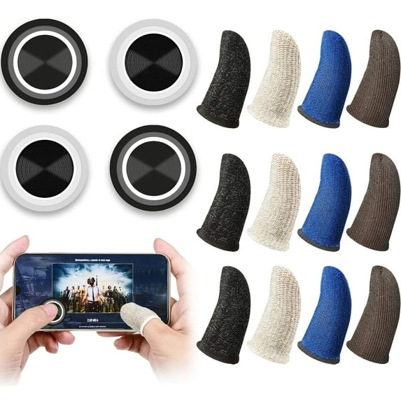 16 Pieces Phone Game Joystick Kits, 4 Touch Screen Game Control Joypad ...