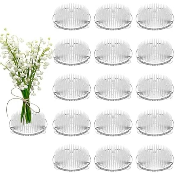 16 Pieces Plastic Flower Frogs, Clear Floral Grid for Vase Flower Pins ...