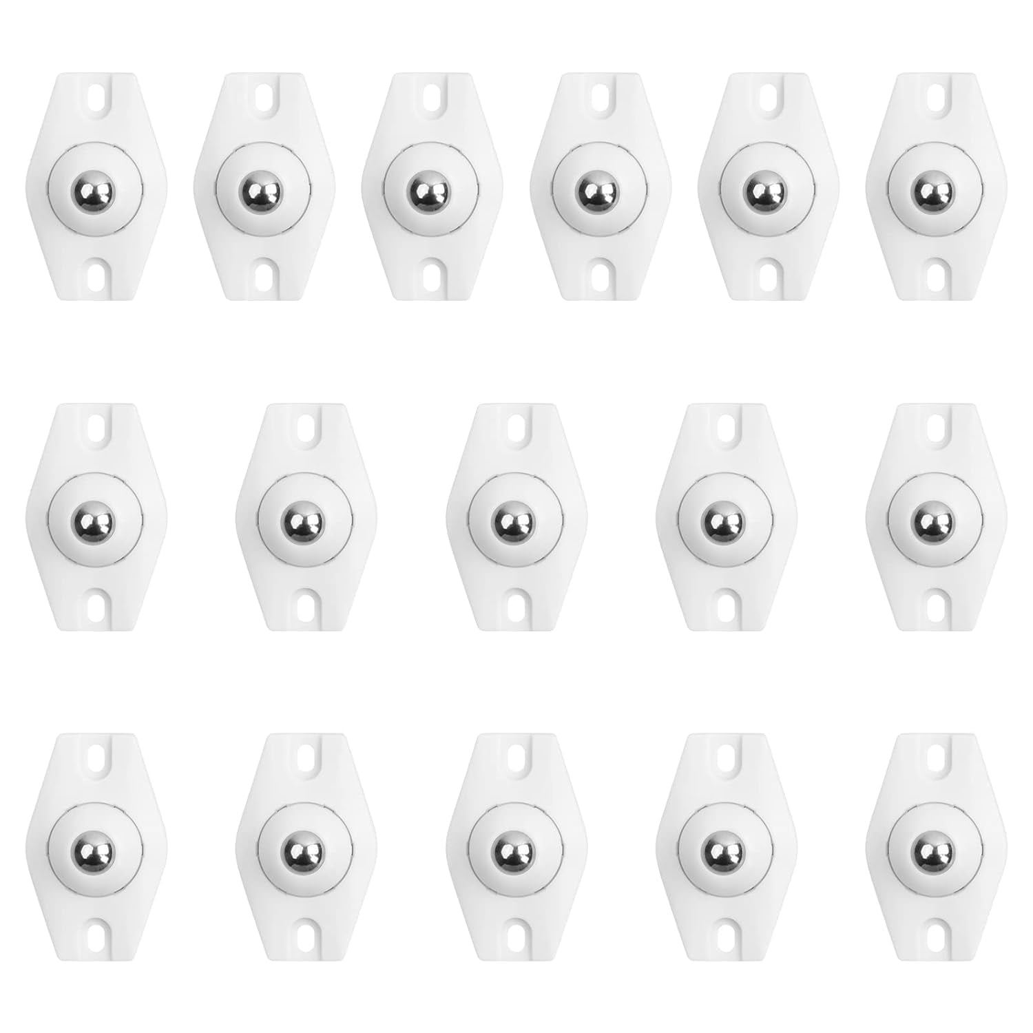 Laklulu 16 Pieces Self-Adhesive Swivel Casters, Mini 360 Degree Swivel ...