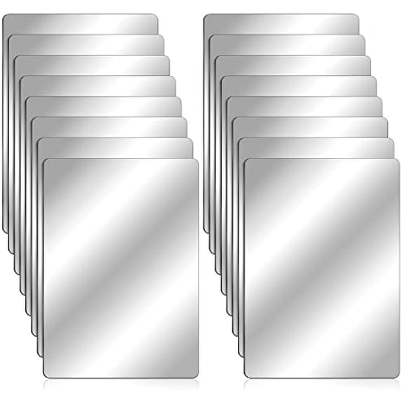 16 Pieces Shatter Proof Plastic Mirror Craft 4 x 6 Inch Small Mirror ...