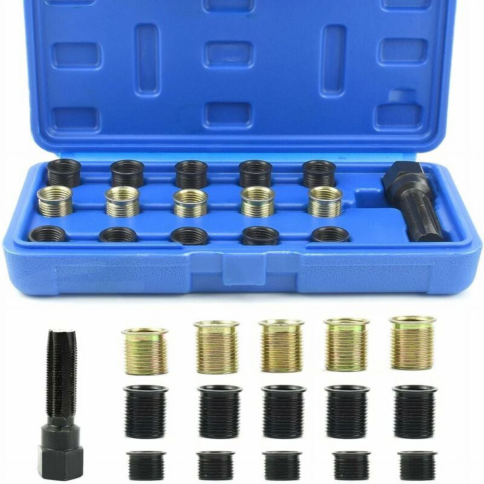 16 Pieces Spark Plug Thread Repair Kit, M14 x 1.25 mm Spark Plug Thread ...