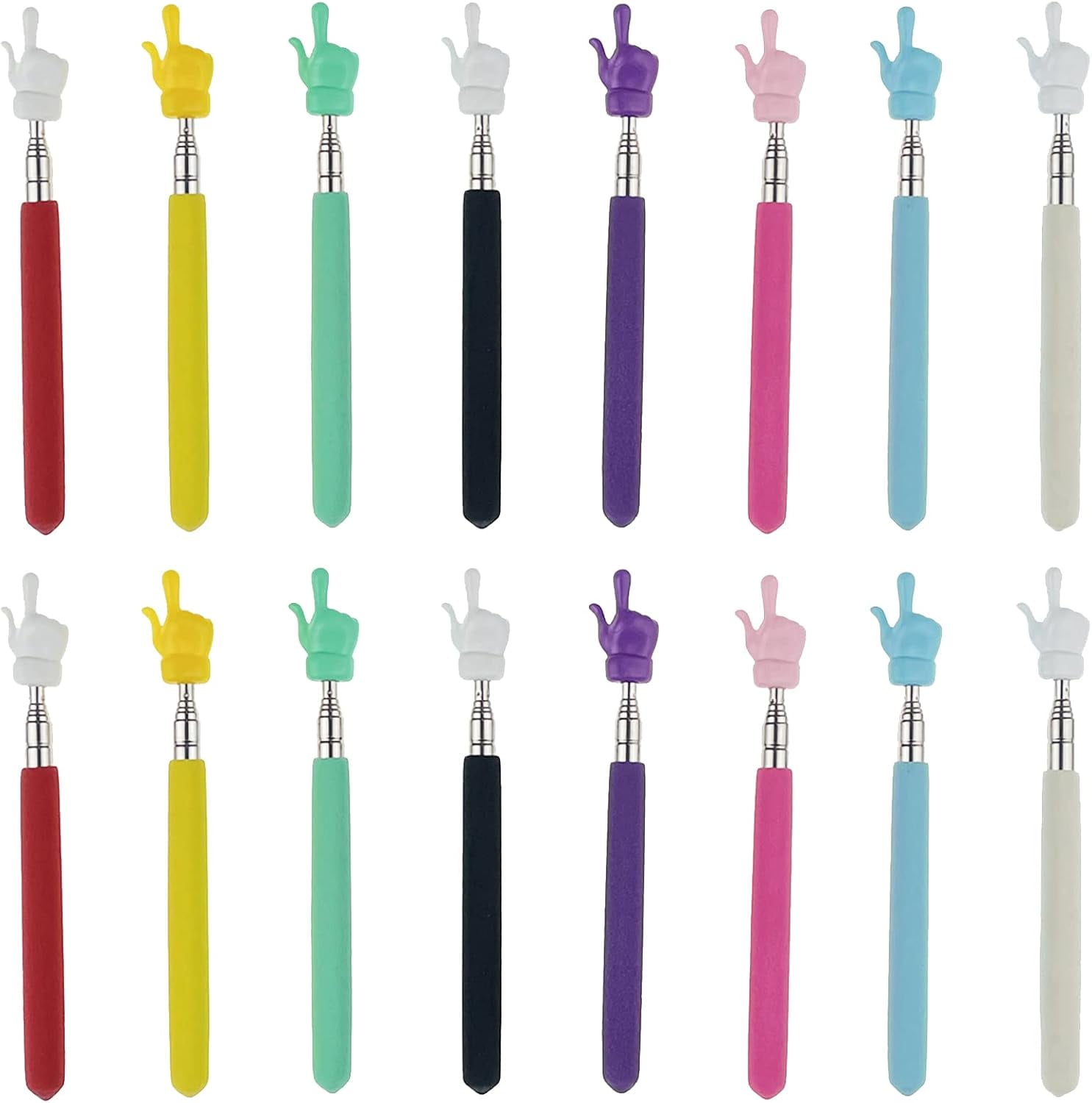 16 Pieces Telescopic Teacher Pointer Finger Pointer Stick for Teachers ...