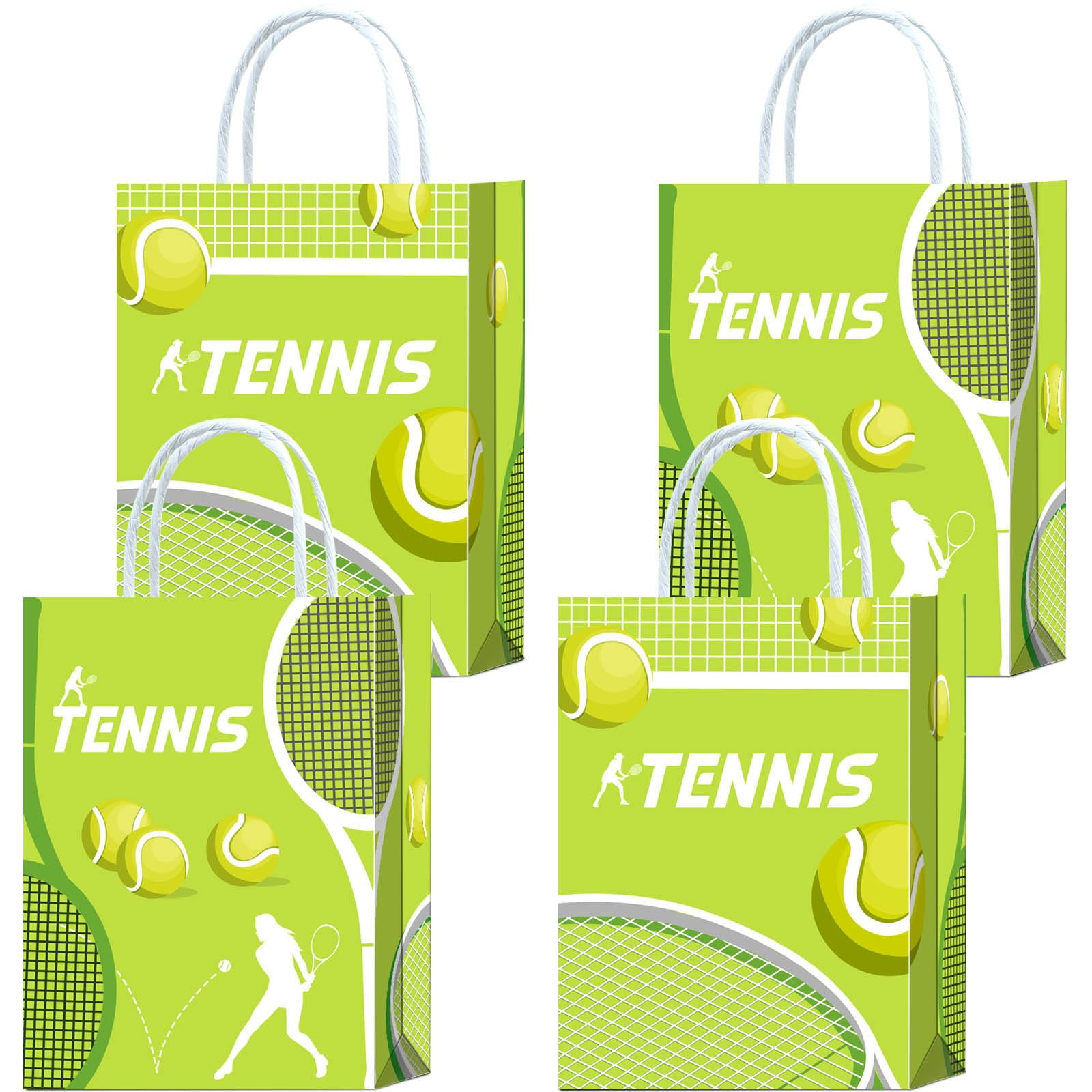 16 Pieces Tennis Gift Bags for Tennis Party Supplies, Tennis Goody ...