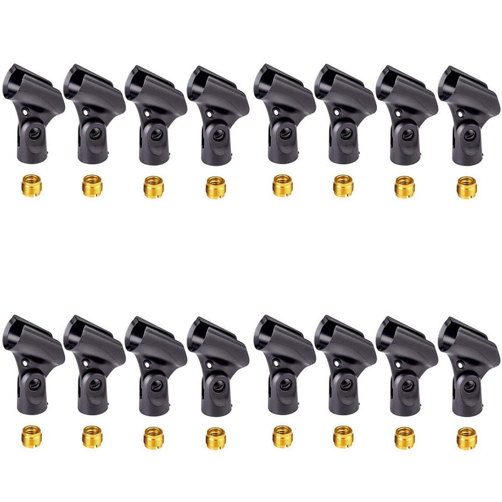16 Pieces Universal Microphone Clip Holder with 5/8 Inch Male to 3/8 ...