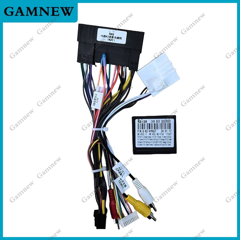 16 Pin Car Head Unit Harness Power Adapter Cable With Canbus For ...