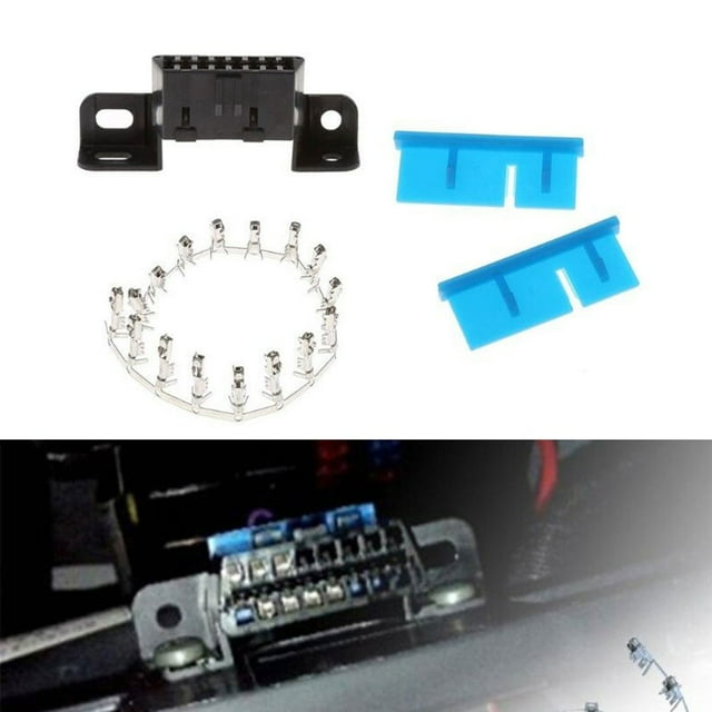 16 Pin Female Wire Sockets Connector Obdii Car Auto Adapter Obd2 ...