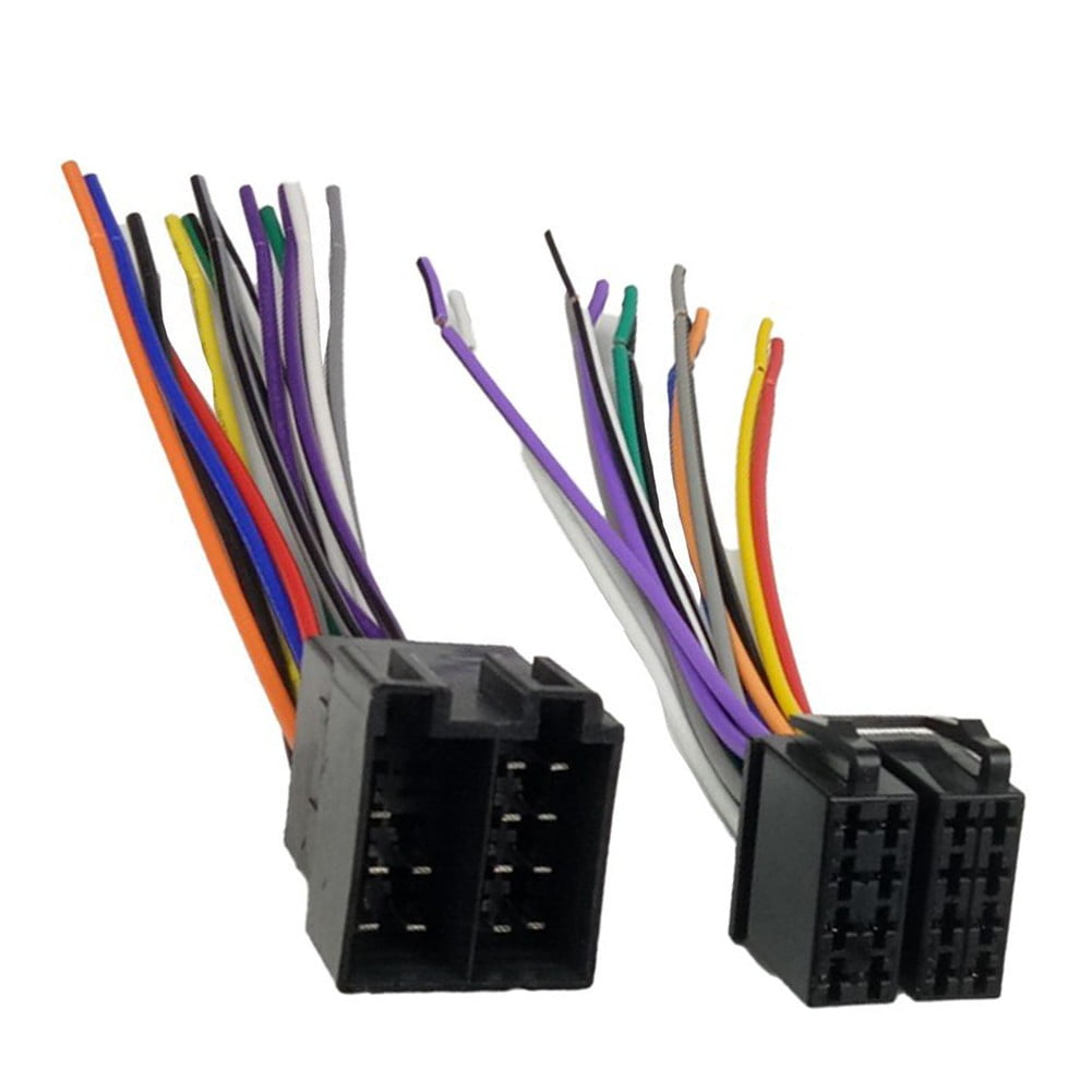 16 Pin Male + Female Radio ISO Harness Adapter Stereo Connector ...
