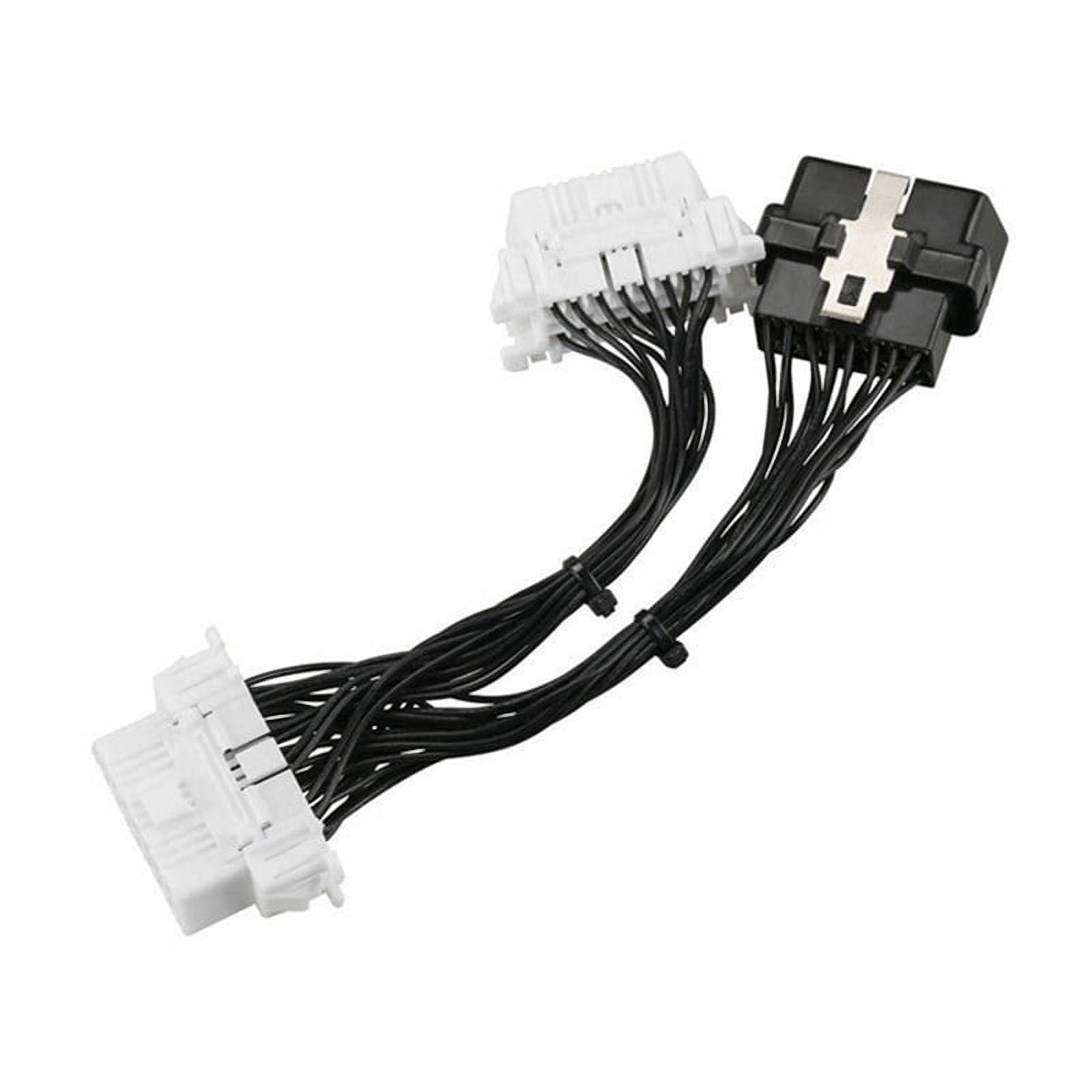16 Pin OBD2 OBDii Splitter Extension Cable One Male to Two Female Y ...