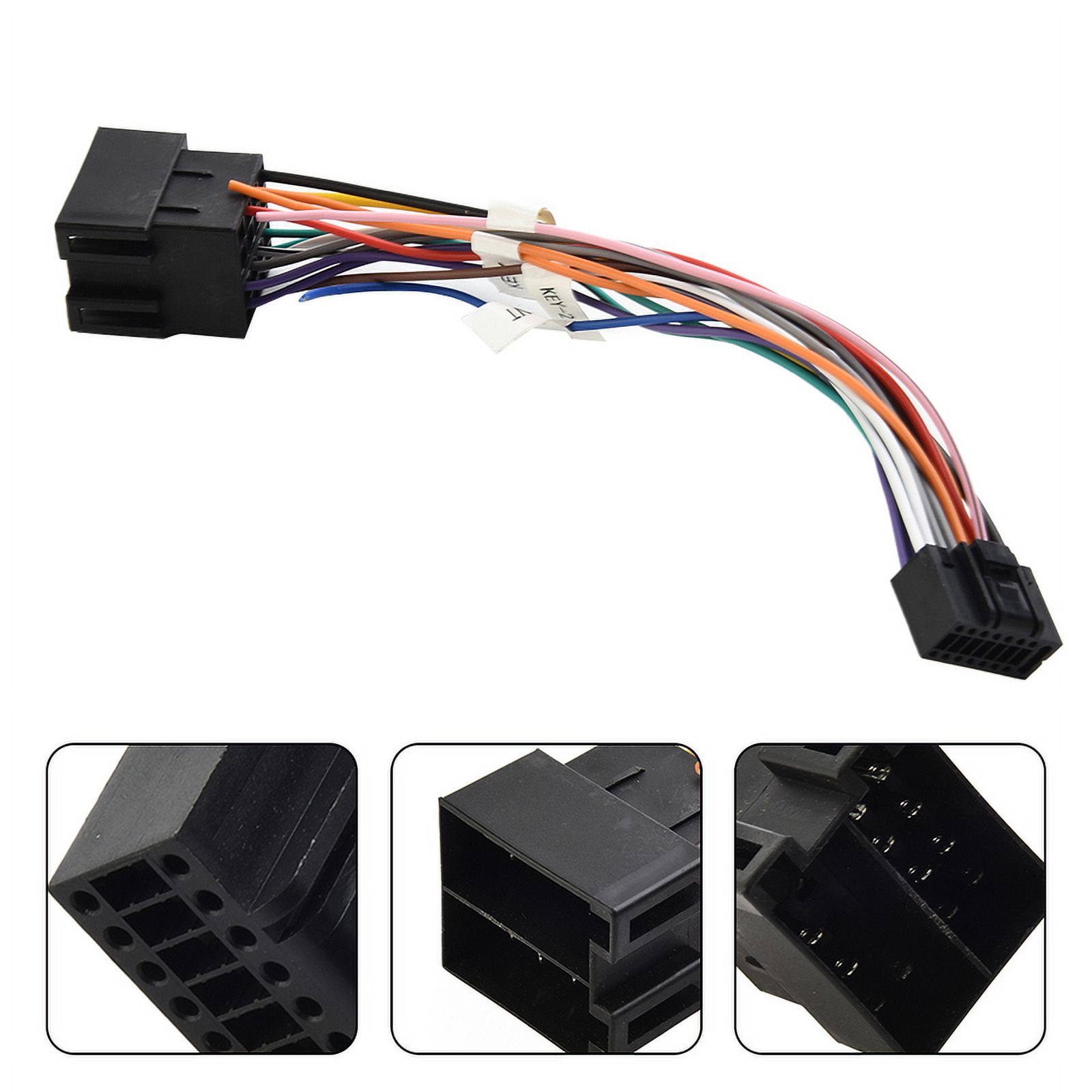 16 Pin To ISO Cable Adapter 16P Plug ISO Connector Wiring Harness ...