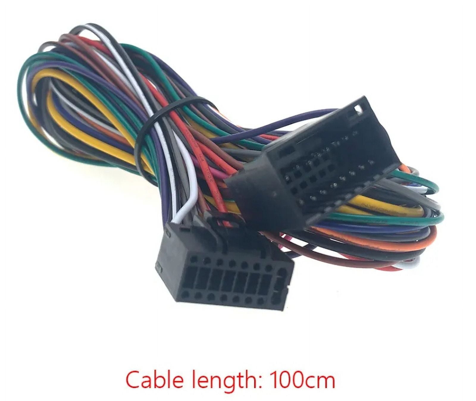 16 Pin Universal Car stereo Radio ISO Wire Harness Kits Power Speak ACC ...