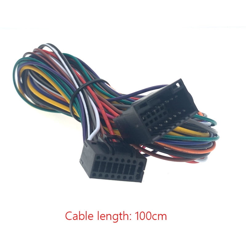 16 Pin Universal Car stereo Radio ISO Wire Harness Kits Power Speak ACC ...