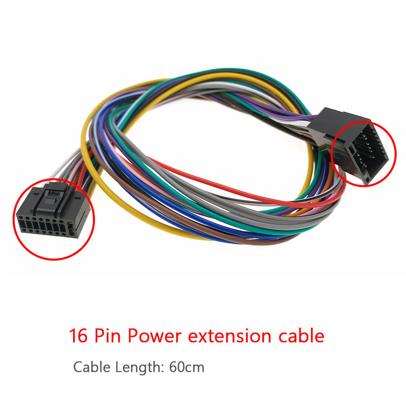 16 Pin Universal Car stereo Radio ISO Wire Harness Kits Power Speak ACC ...