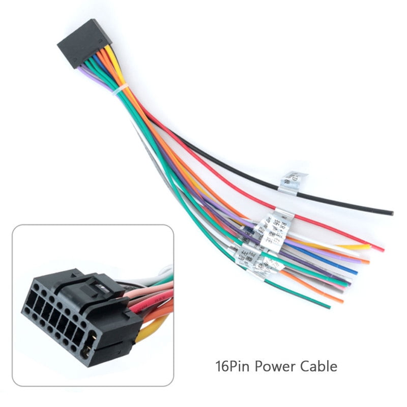 16 Pin Universal Car stereo Radio ISO Wire Harness Kits Power Speak ACC ...