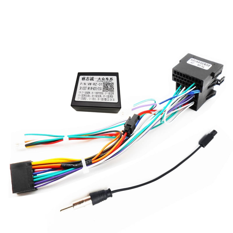 16 Pin Wiring Harness CAN Bus Decoder 16P Plug ISO Connector 2Din Car ...