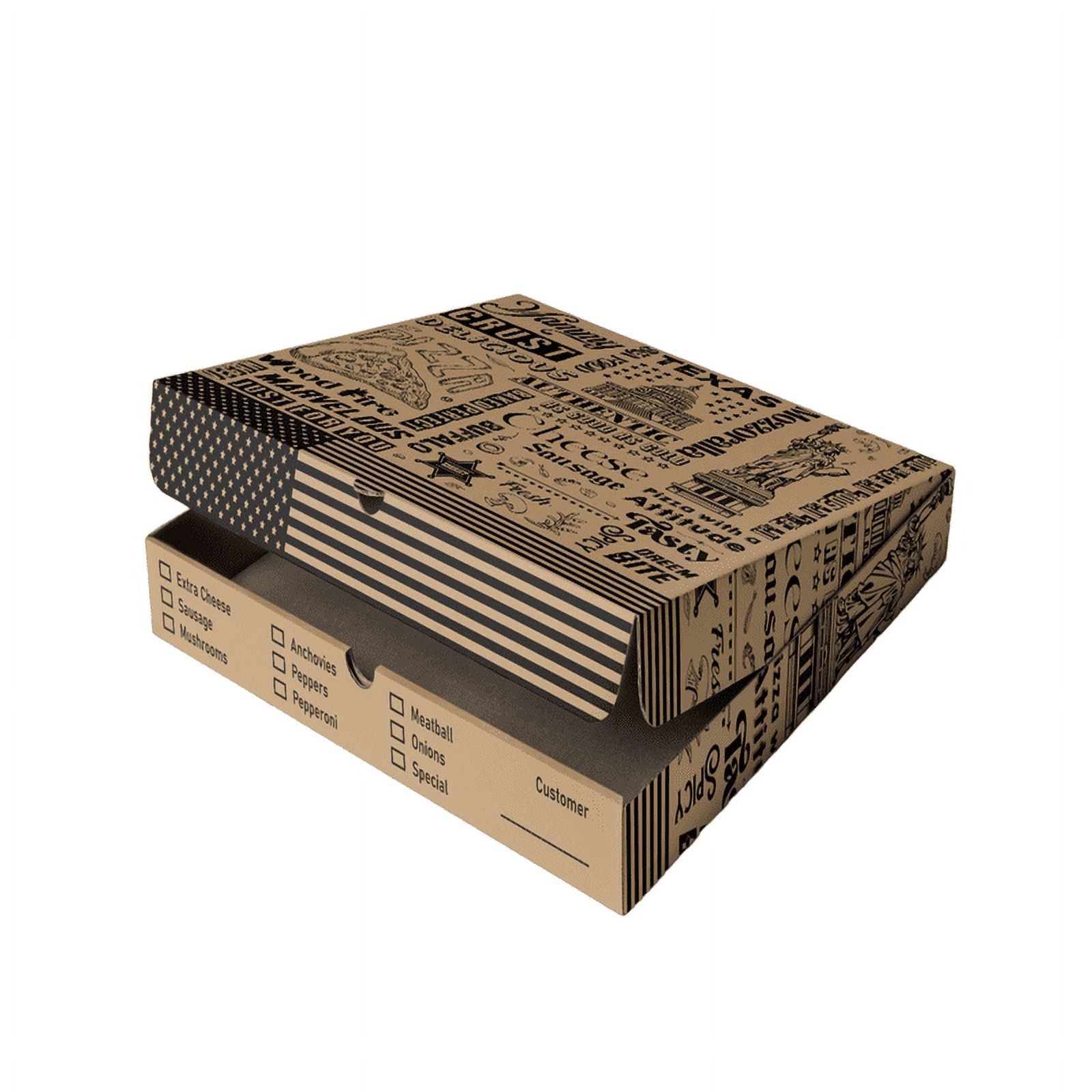 Caravel Capital 16" Pizza Boxes, 10x10x2 inch, Recycable Kraft 53ct ...