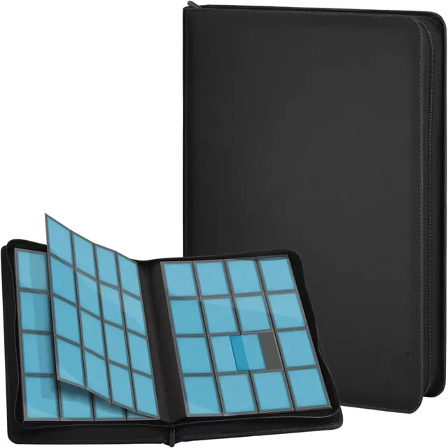 16 Pocket Card Binder, Premium Zip Trading Card Binder, 1024 Double ...