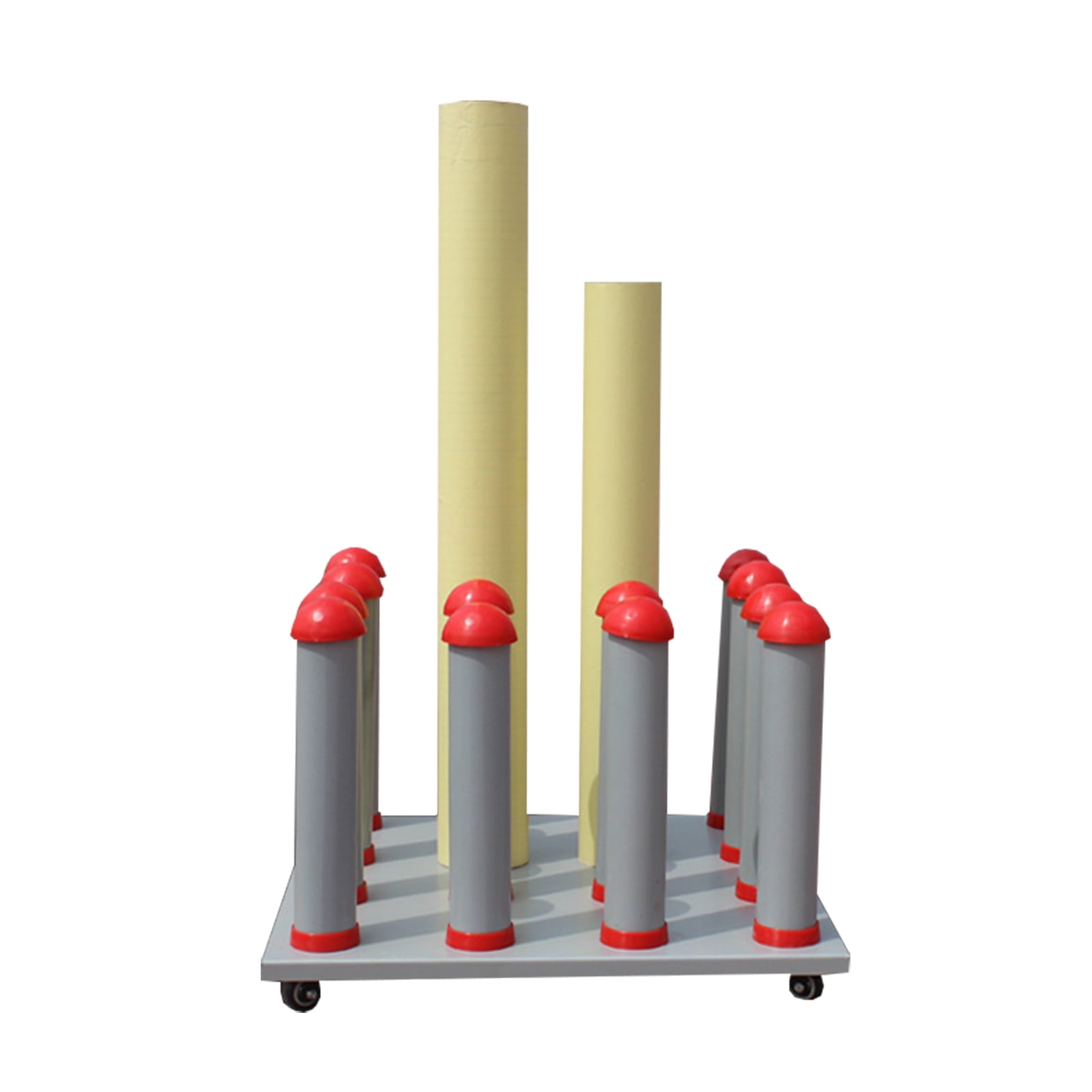 16 Poles Roll Material Storage Mobile Cart Vinyl Roll Storage Rack ...