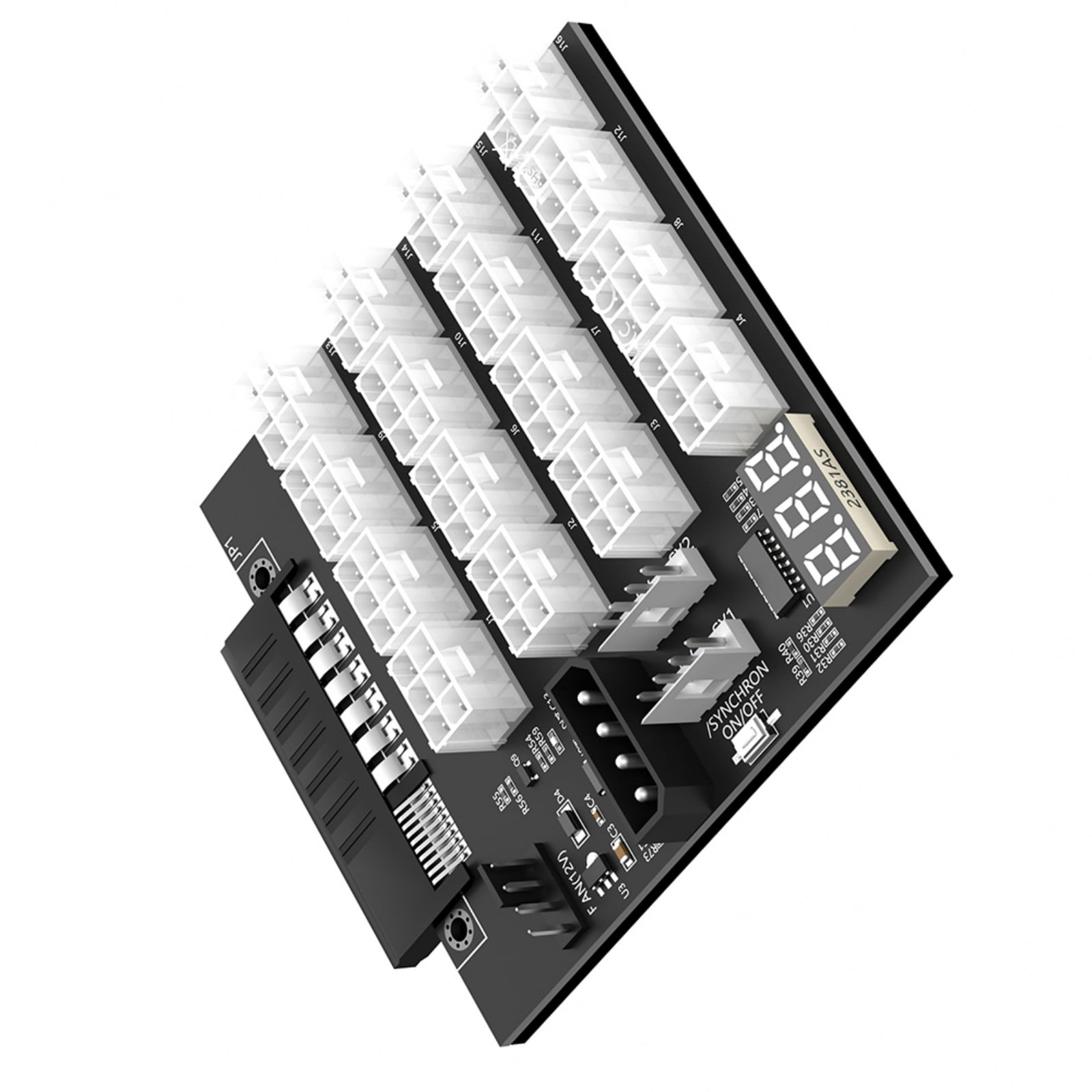 16 Port 6P 12V PCIE Power Converters Board for 800W 1400W 1600W 1800W ...