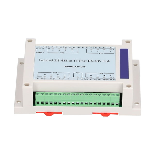 16 Port Rs485 Hub Converter With Optical Isolation And Surge Protection Dc 9 24v