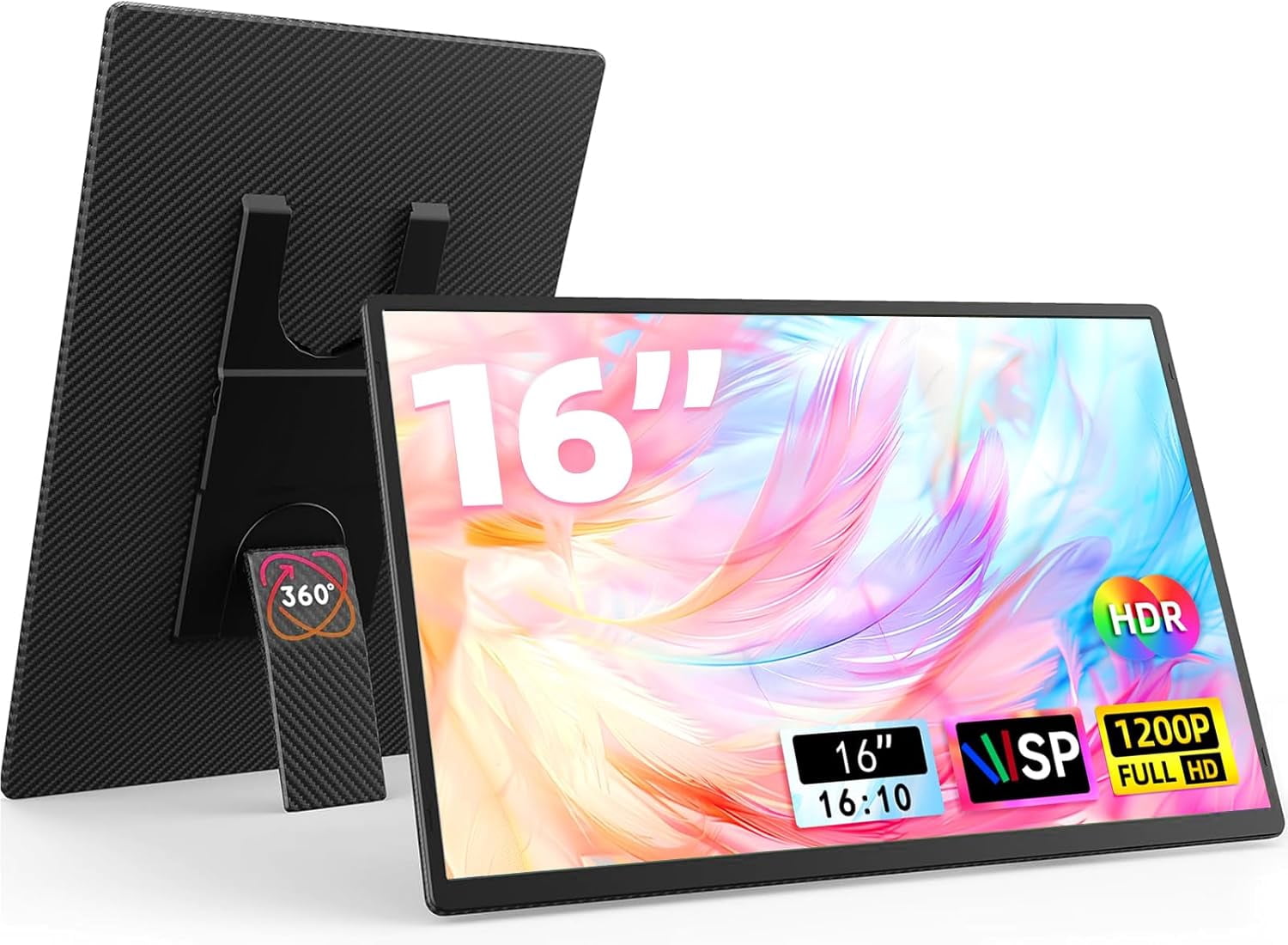 16" Portable for Laptop - 1200P FHD, Horizontal Vertical with ...