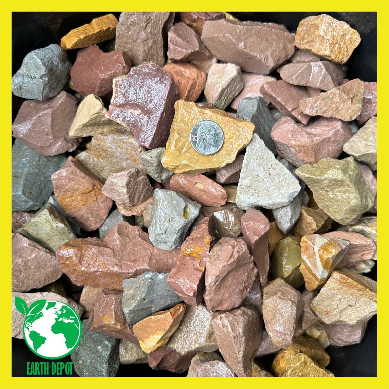 16 Pounds of Mojave Sunset Rocks 1" to 3" Size, Stones Gravel Pebbles ...