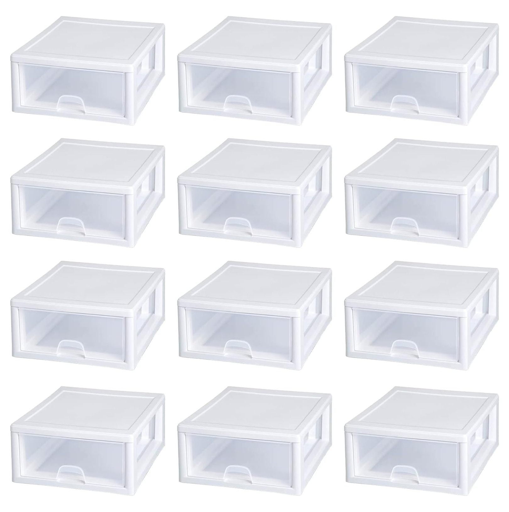 16 Qt Stacking Storage Drawer, Stackable Plastic Bin Drawer to Organize ...