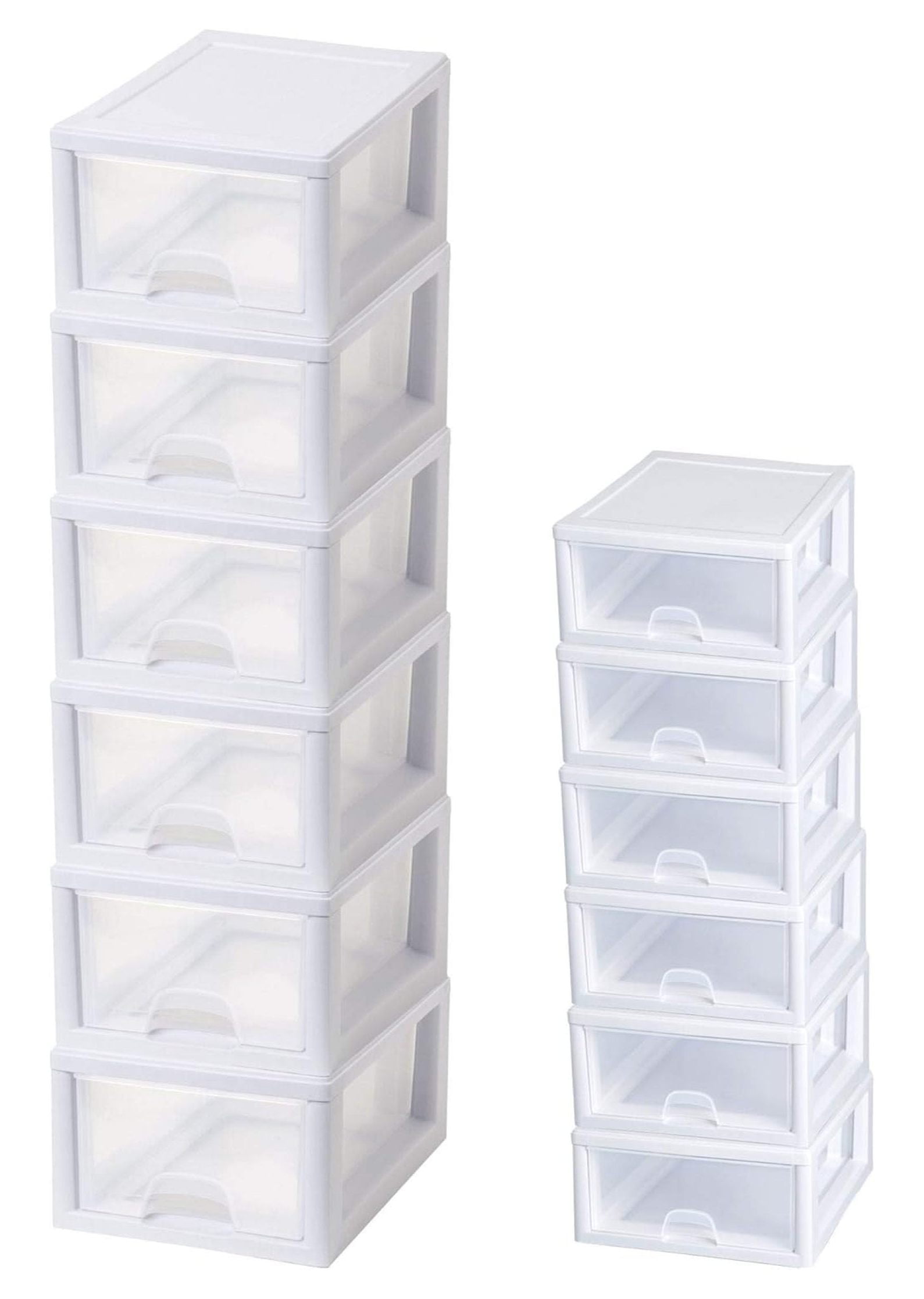 16 Quart Clear Plastic Stacking Storage Drawer Container Box (6 Pack ...