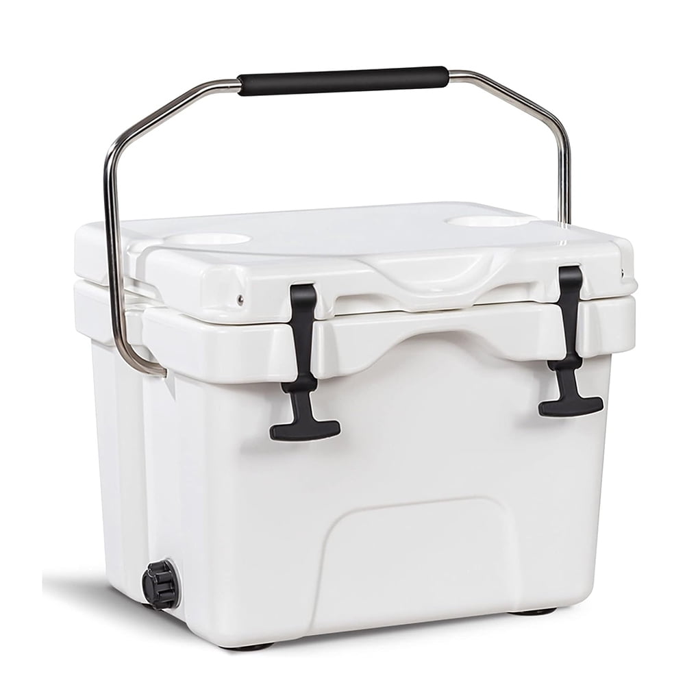 16 Quart Cooler, 24 Can Insulated Ice Chest Box with Heavy Duty Handle ...