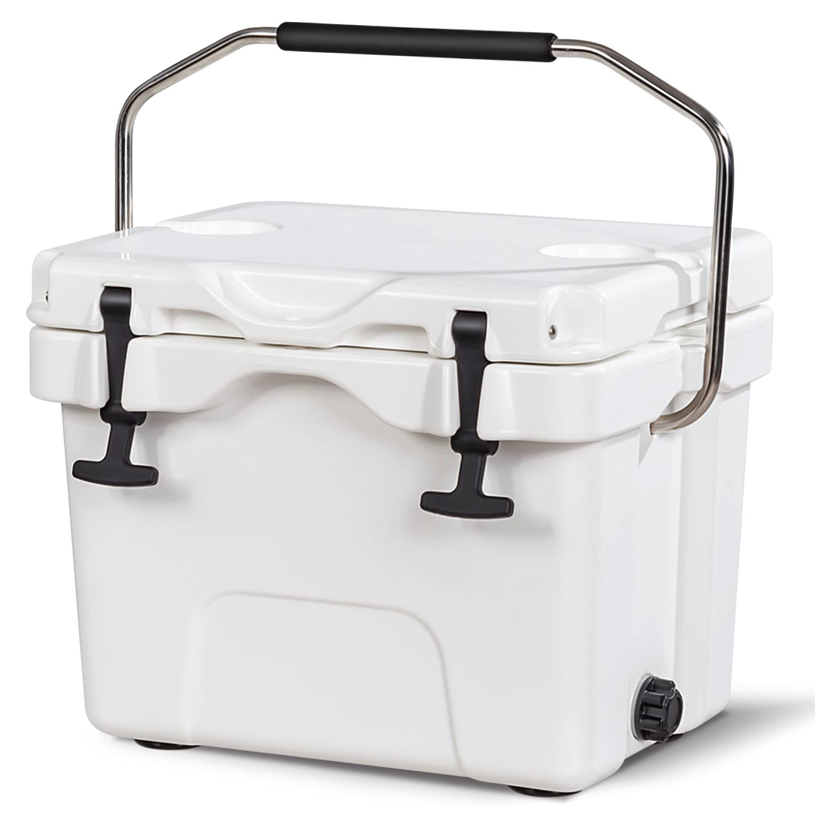 16 Quart Cooler Box, Insulated Ice Chest for 24 Cans, Heavy Duty Handle ...