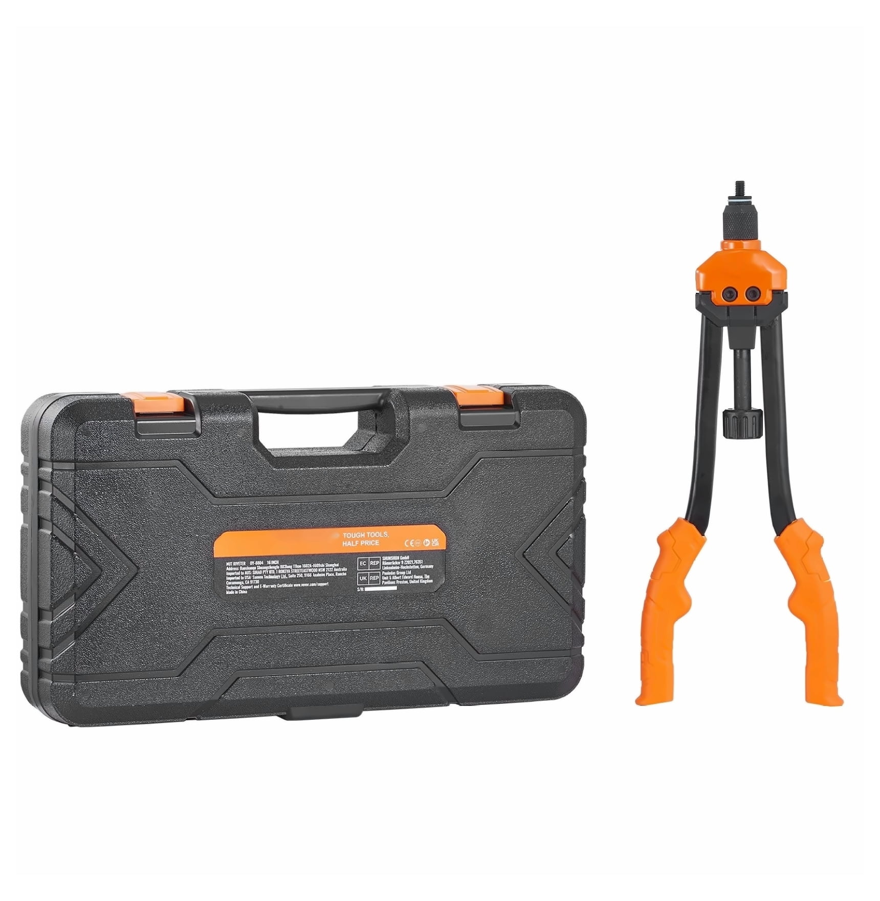 16" Rivet Nut Tool Kit - 186PCS with Mandrels, M3-M12 & 1/4-1/2", Labor ...
