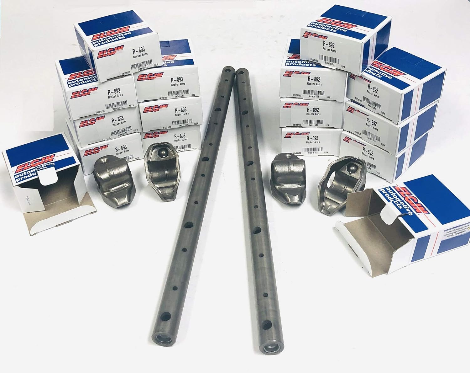 16 Rocker Arms, Push Rods, Lifters & (2) Rocker Arm Shafts compatible ...