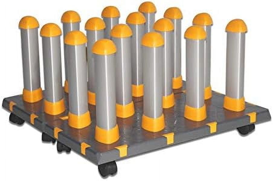 16 Roll Industrial Mobile Vinyl Roll Storage Rack, Roll Material Low ...