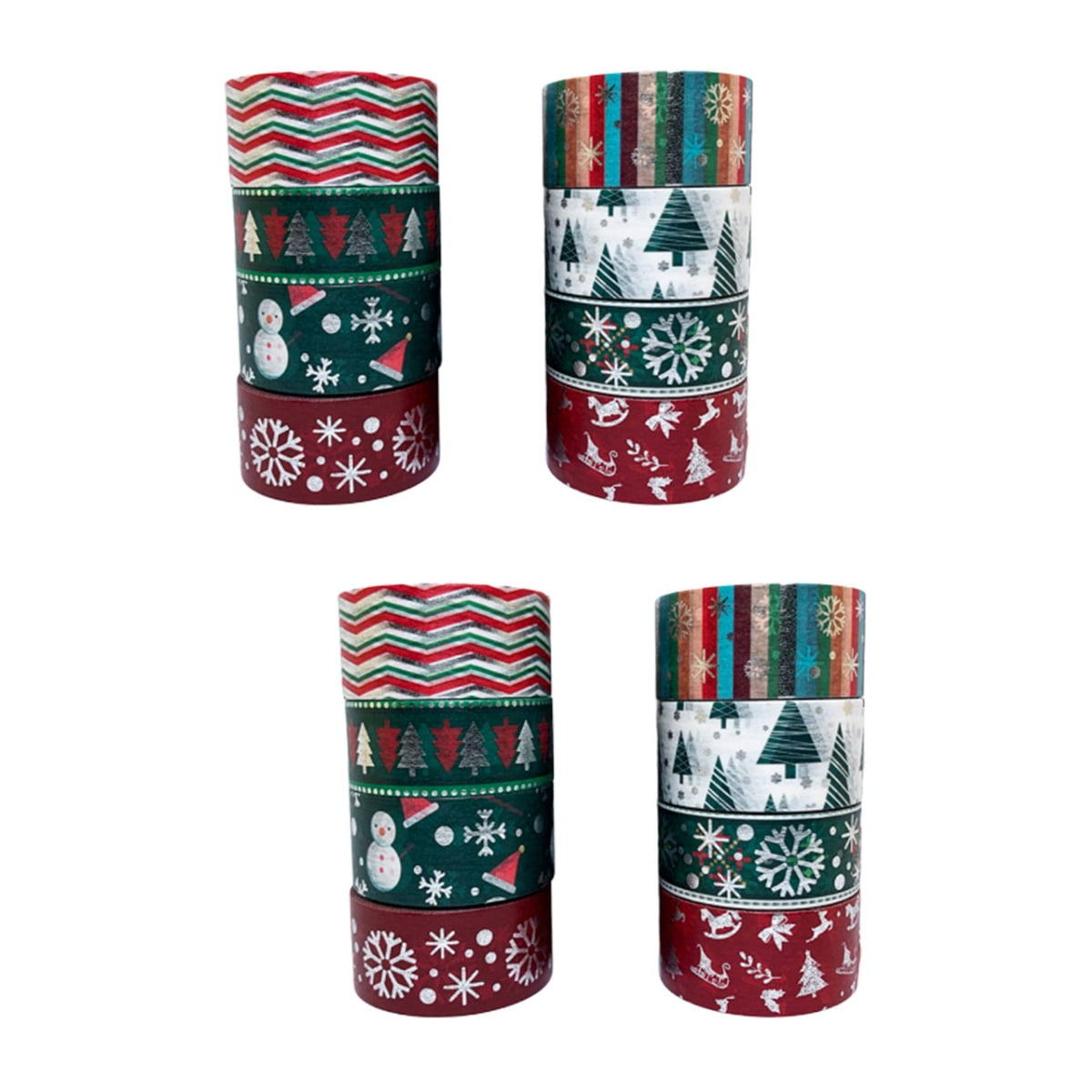 16 Rolls Christmas Elements Wrapping Washi Paper Tapes Festive Pattern ...