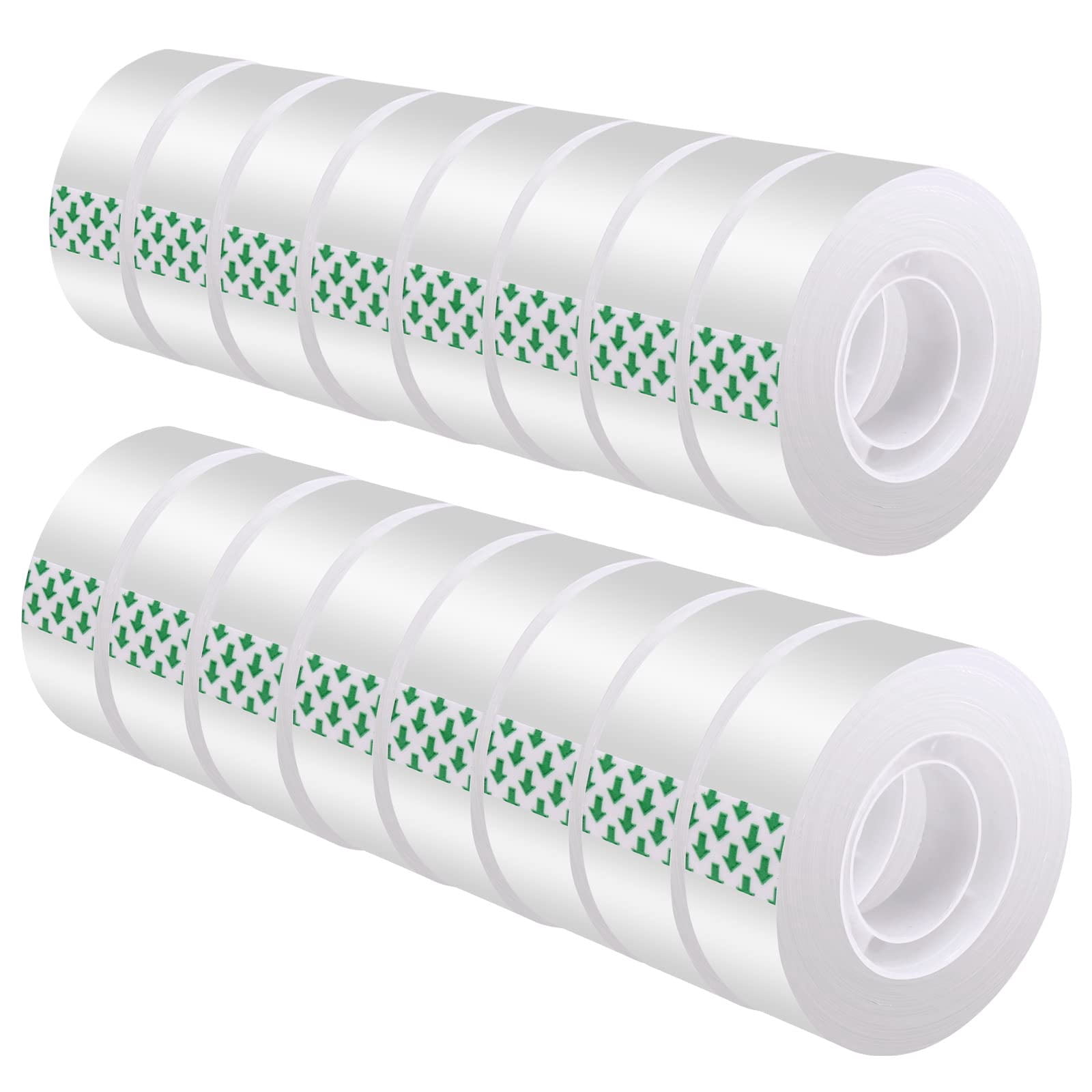 16 Rolls Clear Tape - Transparent Gift Wrapping Tape Refills, Premium ...