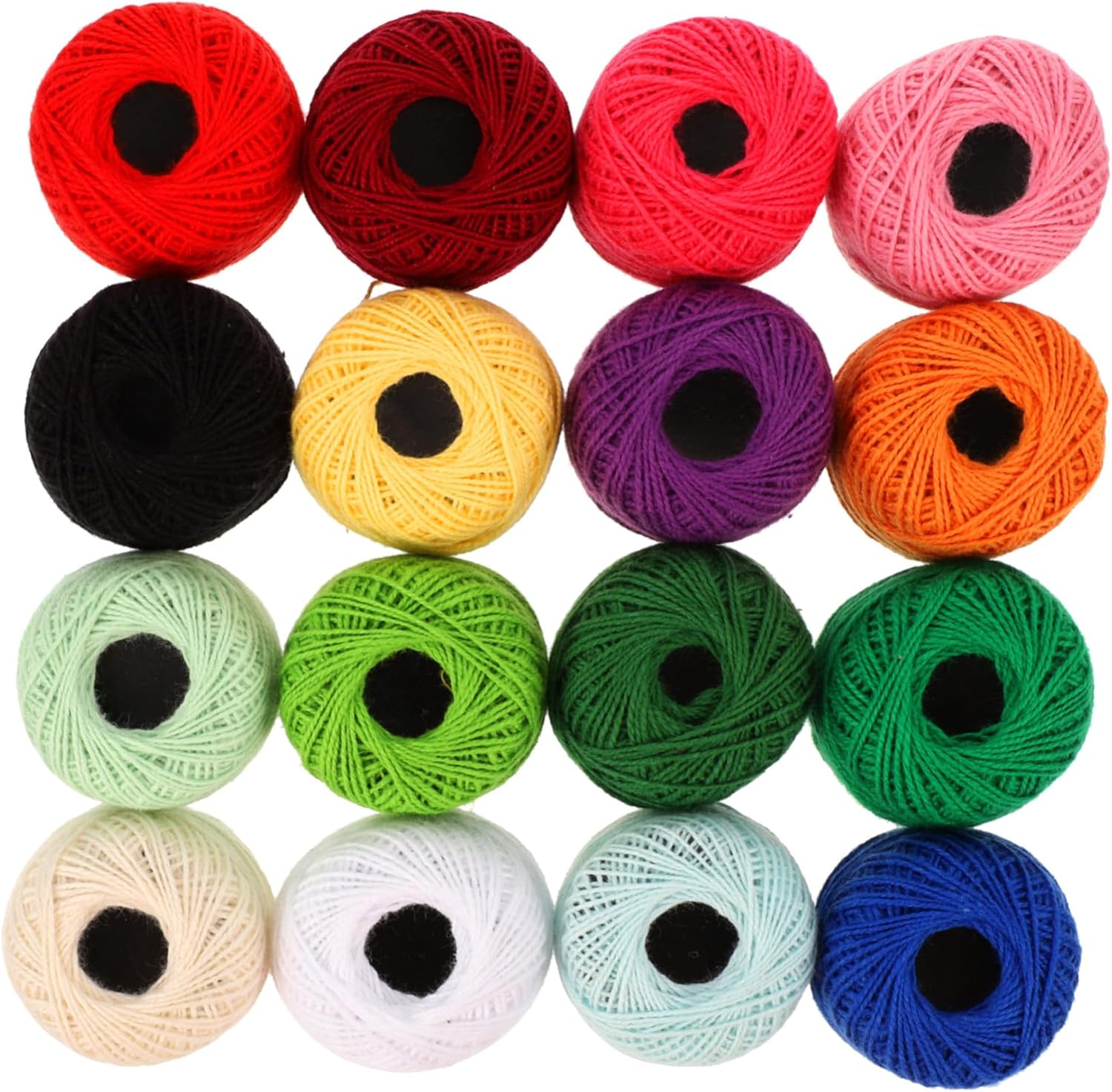 16 Rolls Cross Stitch Thread Crochet Thread Multi-function Embroidery ...
