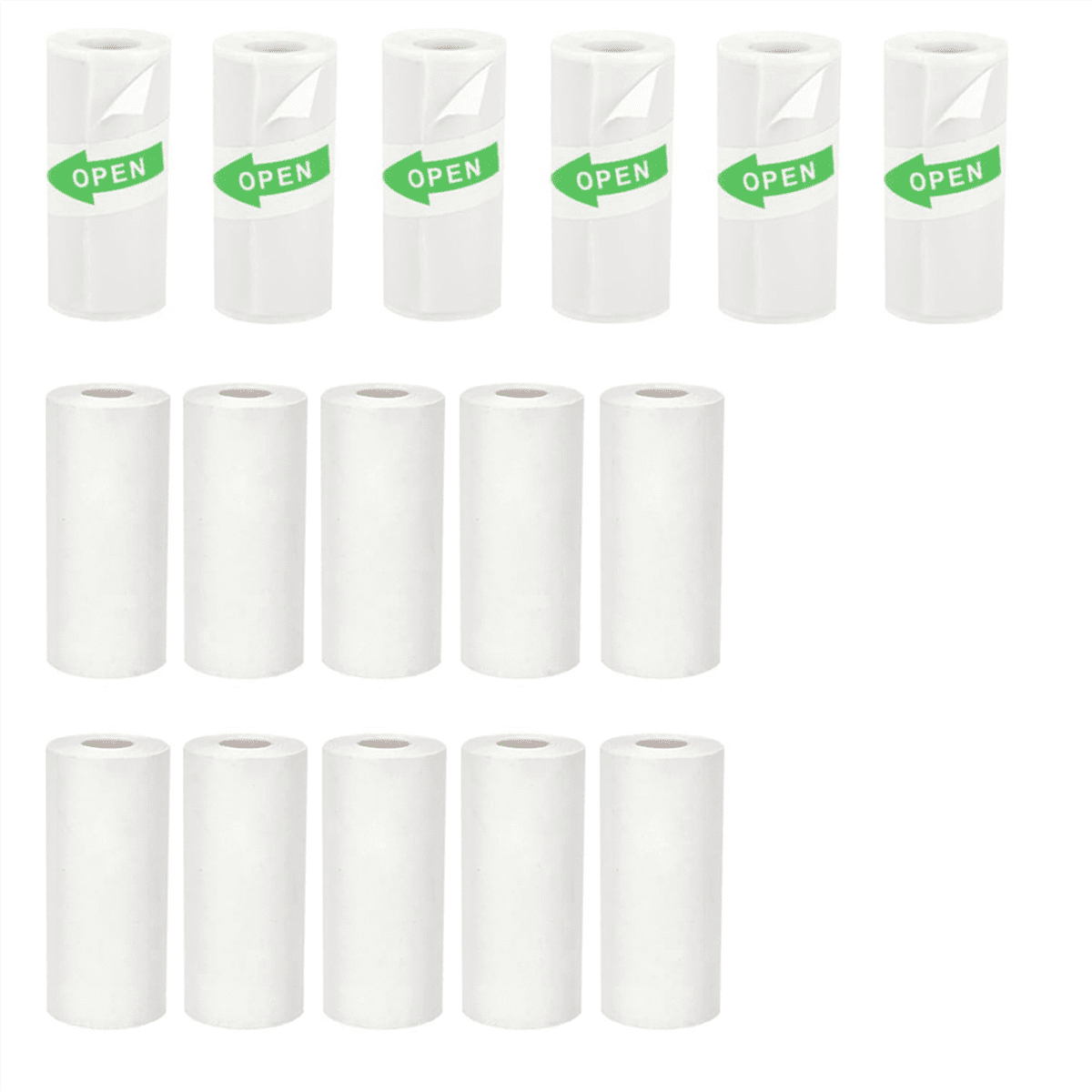 16 Rolls Mini Thermal Printer Paper, Including 6 Sticker Paper & 10 ...