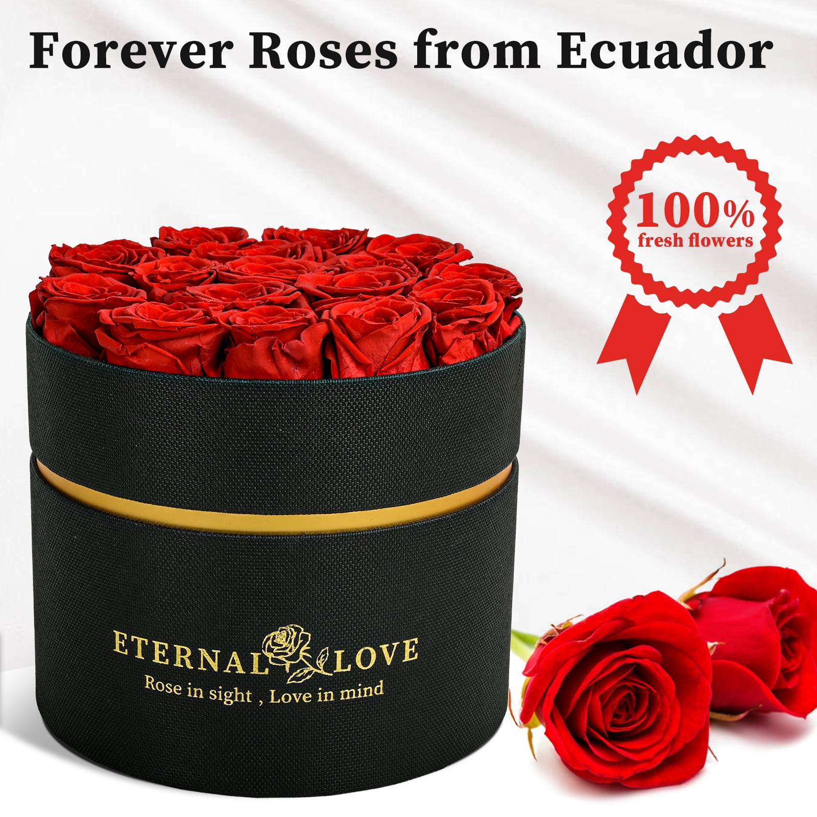 16 Roses, Forever Roses with Candle in a Box,Flowers for Delivery Prime ...