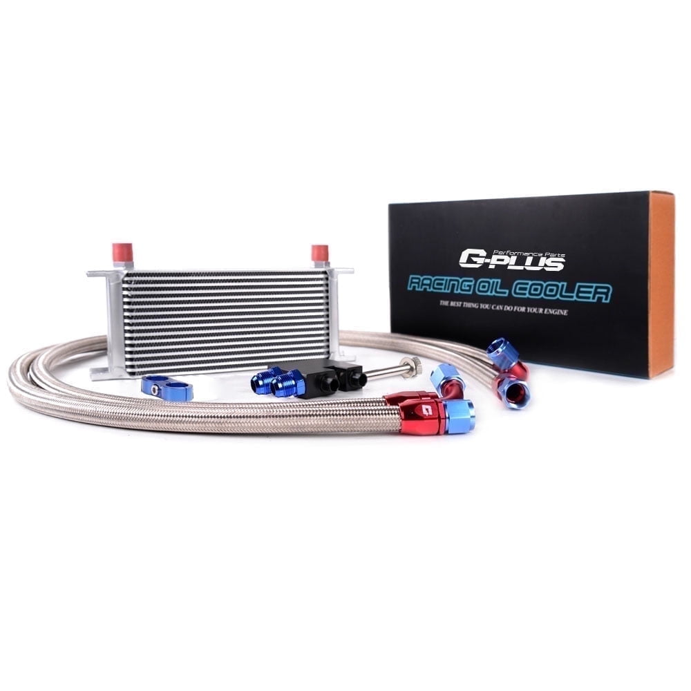 16 Row AN10 Aluminum Engine Transmission Oil Cooler Kit Fit for BMW N54 ...